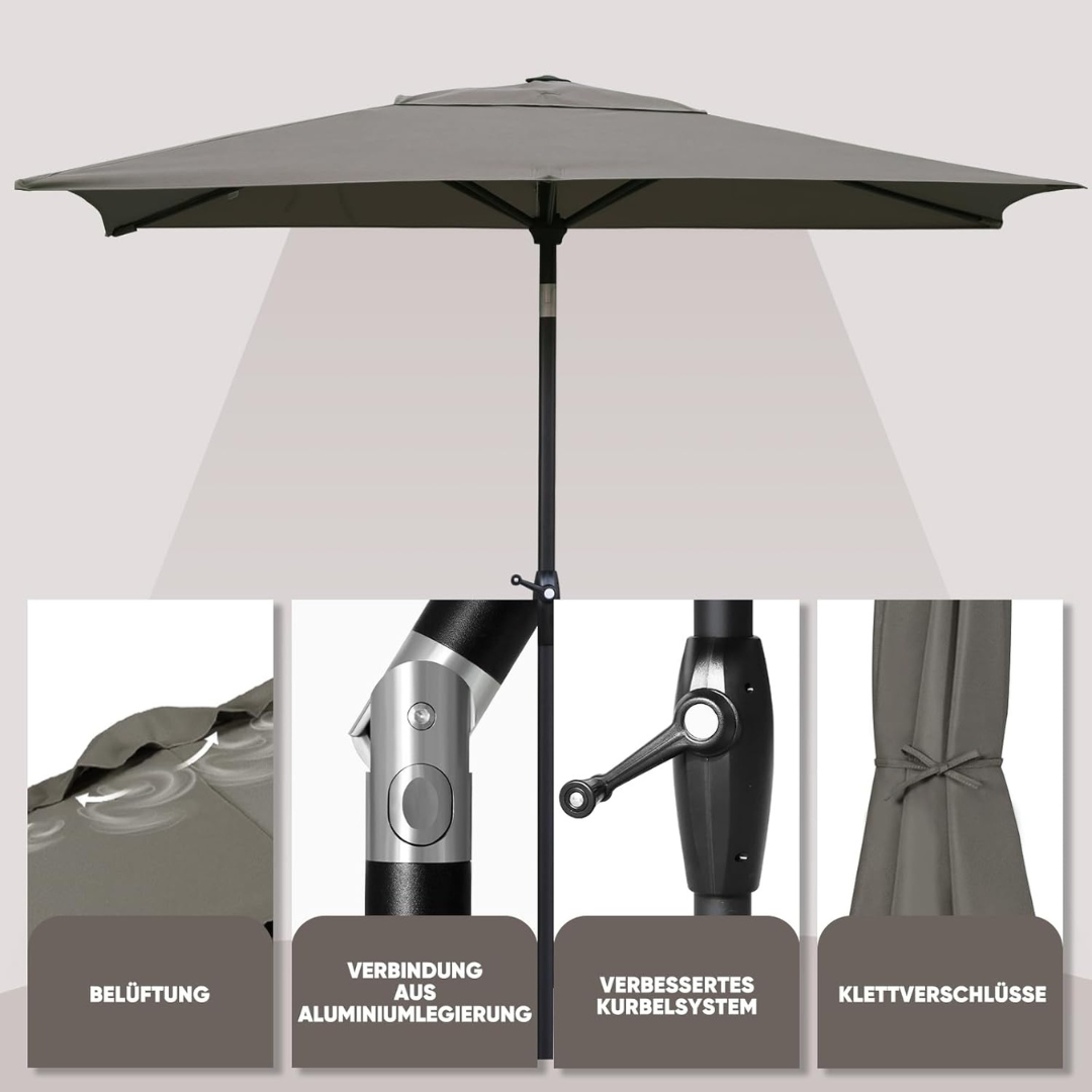 Spannende Sonnenschirm Mit Kurbel Dänisches Bettenlager Ebenbild